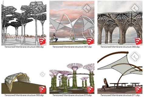 Sketchup 3d Models 21 Types Of Tensioned Cad Download Cad Design