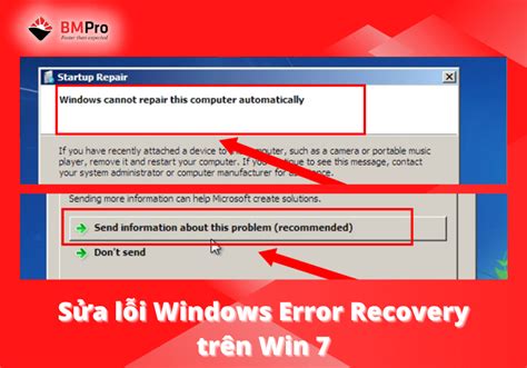 Cách Sửa Lỗi Windows Error Recovery Đơn Giản And Hiệu Quả Nhất