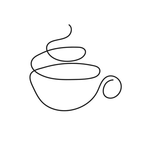 Minimal Line Art Coffee Cup Icon 76433565 Vector Art At Vecteezy
