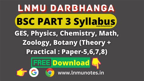 Lnmu Bsc Part 3 Syllabus Download Theory Practical