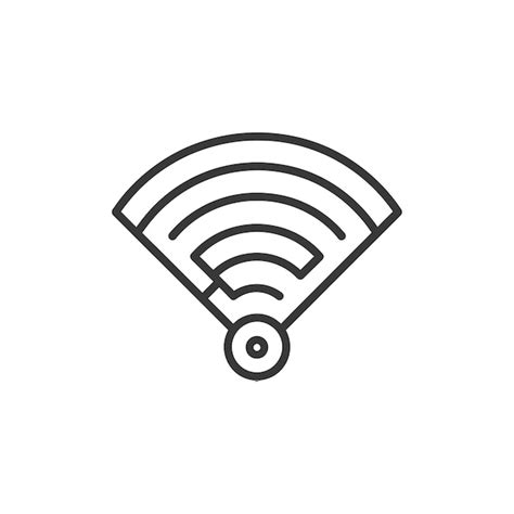 Wireless Network Icon With Signal Bars And Center Dot Premium Ai Generated Vector