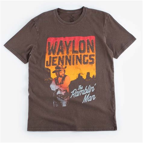 Wrangler Waylon Jennings Graphic Brown Mens Tee 112361068