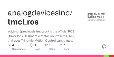 GitHub Analogdevicesinc Tmcl Ros Adi Tmcl Previously Tmcl Ros Is The Official ROS Driver
