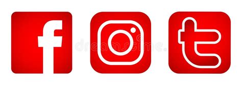 Red Facebook Logo Stock Illustrations 1 276 Red Facebook Logo Stock