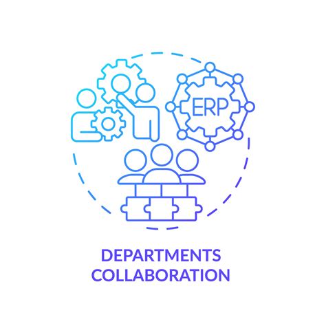 Gradient Department Collaborations Icon Concept Isolated Vector Enterprise Resource Planning