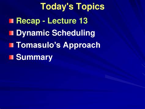 dynamic scheduling advance computer architecture lecture slides
