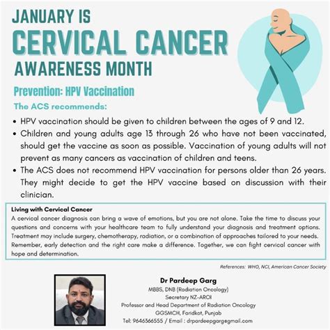Prof Dr Pardeep Garg On Linkedin Cervicalcancer Awareness Health