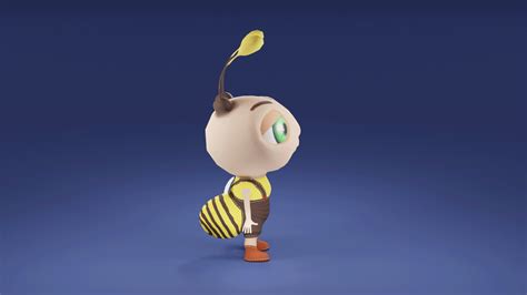 Artstation Bee Cute Character Stylized Cartoon Lowpoly Game Assets
