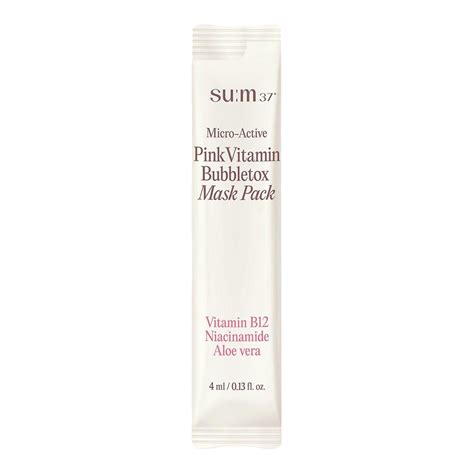 Mặt Nạ Sủi Bọt Sum37 Micro Active Pink Vitamin Bubbletox Mask Pack 4ml