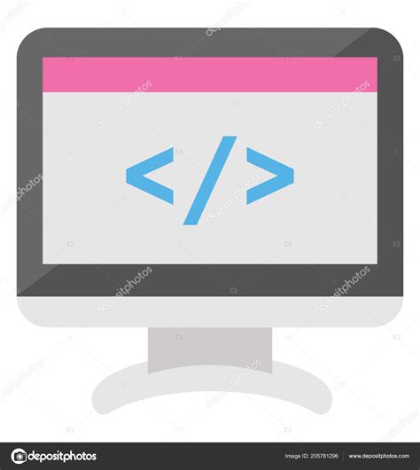 Programming Symbols Used Hypertext Markup Language Html Stock Vector By