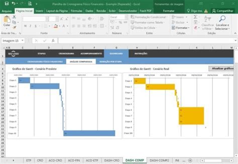 Planilha De Cronograma Físico Financeiro Planilhas Excel