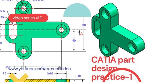 CATIA Part Design Practice 1 Mechkidda YouTube