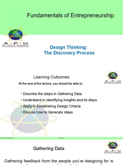 Lecture 6 Design Thinking The Discovery Process Pdf Design Thought