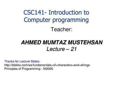 Ppt Fundamentals Of Characters And Strings In C Programming Powerpoint Presentation Id4478285