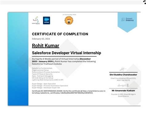 Rohit Sonu On Linkedin Salesforce Virtualinternship Trailhead