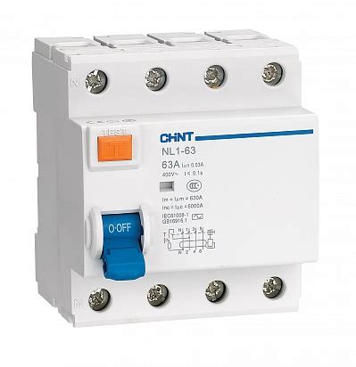 Chint УЗО NL1-63 6kA 2P 40A 100mA тип AC (R)(CHINT) 200216