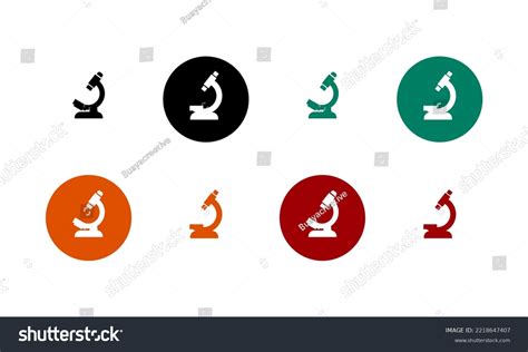Microscope Icon Set Microscope Science Lab Stock Vector Royalty Free 2218647407 Shutterstock