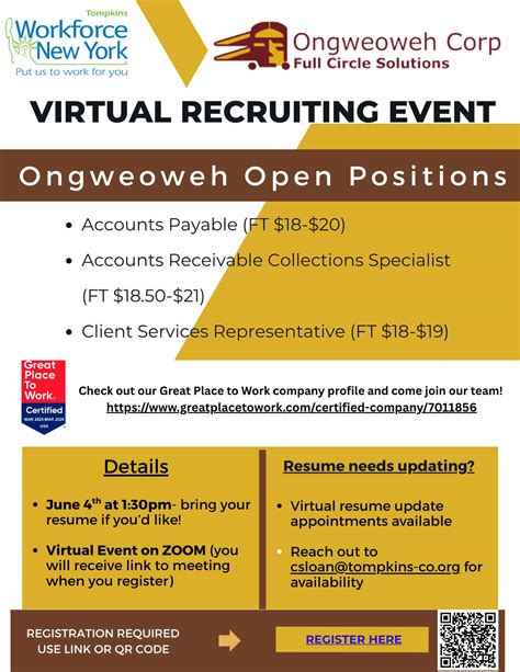 Tompkins County Workforce Development Ithaca Ny