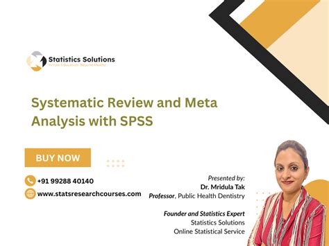 Systematic Literature Review And Meta Analysis Using Spss A Practical Approach Statistics
