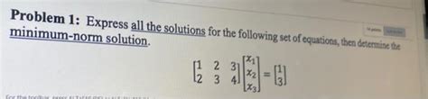 solved problem 1 express all the solutions for the
