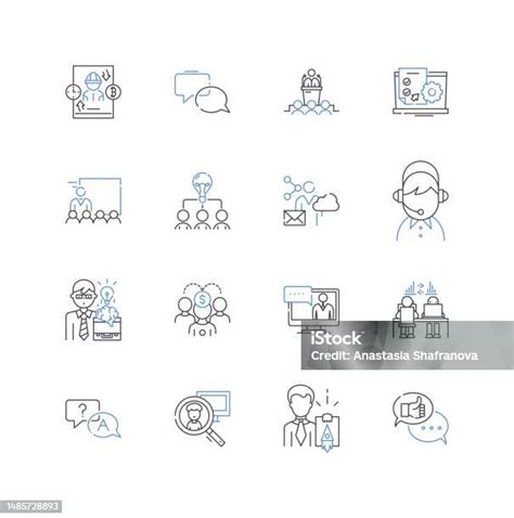 작업 오디세이 라인 아이콘 컬렉션입니다 도전 성장 진행 자기 발견 성취 인내 적응 벡터 및 선형 그림 탄력성 성공 탐사 개요