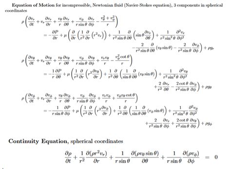 Solved Use The Provided Equations Of Motion And Continuity