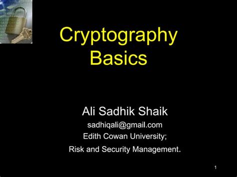 Cryptography Basics Ppt