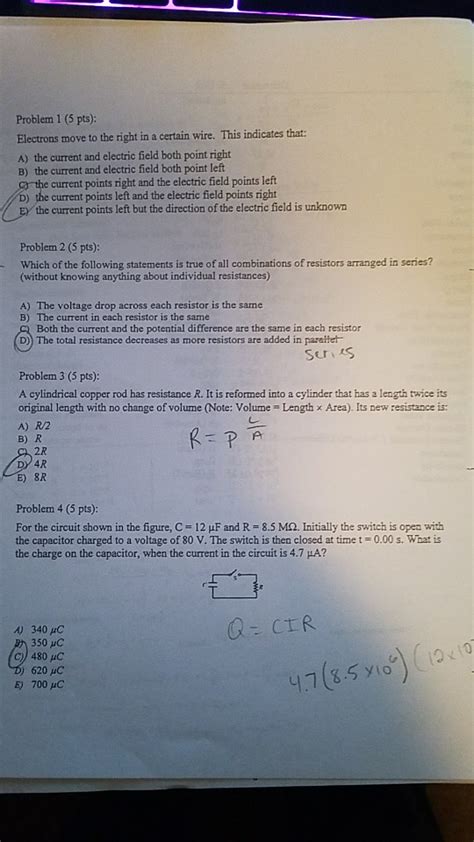 solved problem 1 5 pts electrons move to the right in a