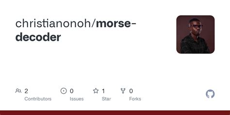 GitHub Christianonoh Morse Decoder