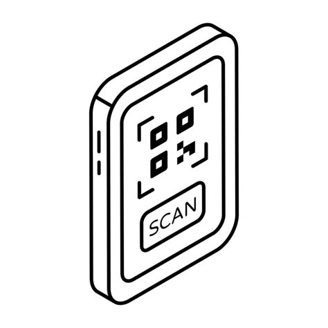 A Linear Design Icon Of Mobile BarcodeWeb Vector Art At Vecteezy