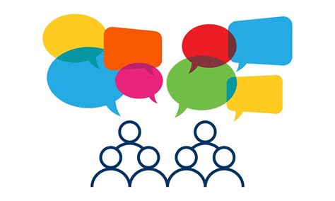 Flat Vector Illustration Of Group Of People Doing Group Discussion