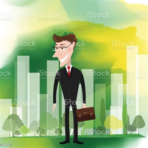 도시 배경 서류와 사업가 비즈니스 성공 개념입니다 벡터 일러스트 레이 션 경영자에 대한 스톡 벡터 아트 및 기타 이미지 경영자 기업 비즈니스 기업 재무와 산업