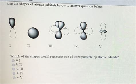 Solved Use The Shapes Of Atomic Orbitals Below To Answer