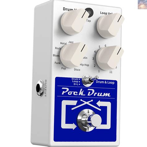 Pockdrum Drum And Loop Guitar Effect Pedal 3 Modes 11 Drum Styles 11 Rhythm Types Built In Looper