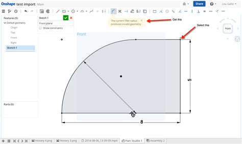 How To Add Different Size Sketch Fillets While In The Fillet Command