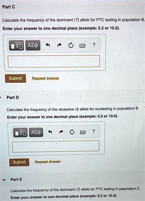 solved part c calculate the frequency of the dominant t allele for