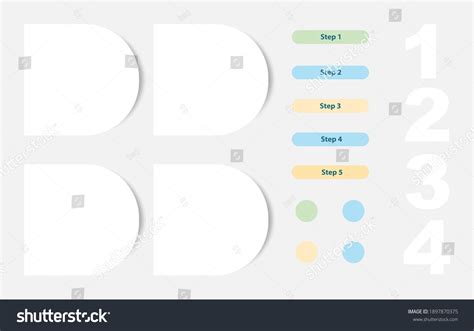 Empty Flowchart Vector Infographic Elements Set Stock Vector Royalty Free