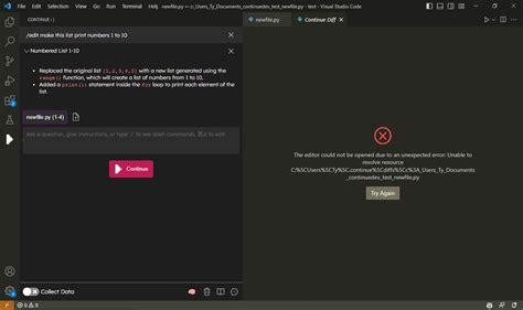 Edit Does Not Work On Windows · Issue 248 · Continuedevcontinue · Github