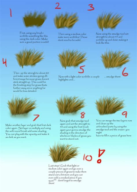 How To Draw A Grass Step By Step