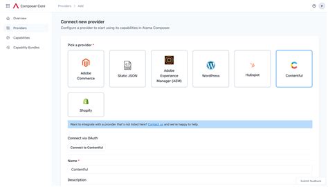 Connect To A New Provider Atama Docs