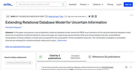 Extending Relational Database Model For Uncertain Information