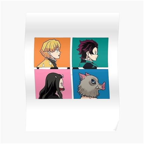 Demon Slayer Kimetsu No Yaiba Anime Kawaii Poster For Sale By Lamia3
