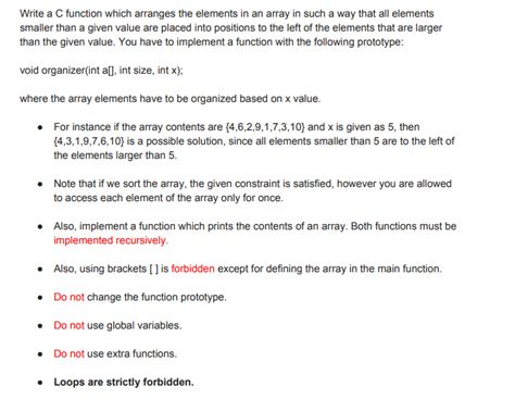 Solved Do Not Use Any Library Other Than Stdio