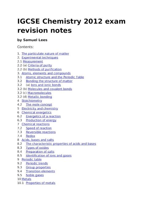 Docx Chemistry Igcse Guide Dokumentips Docx Chemistry Igcse Guide Dokumentips