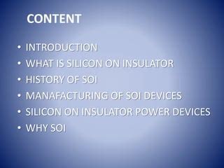 SILICON ON INSULATOR PPTX
