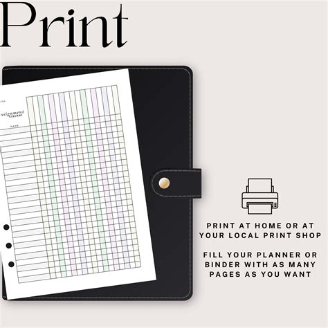 Teacher Assignment Log Student Assignment Tracker Back To School