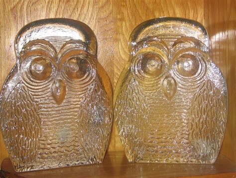 Blenko Owl Bookends Peatix