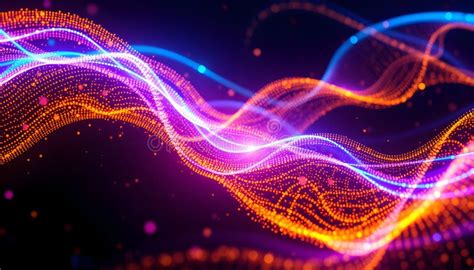 Abstract Colorful Wave Background Dynamic Flow Of Light And Energy Stock Illustration