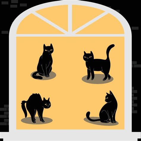 Cat Window Vector Art Icons And Graphics For Free Download