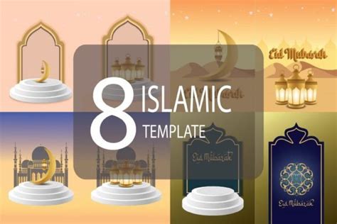 Eid Mubarak Islamic Template Graphic By · Creative Fabrica